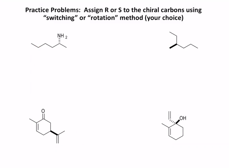 Solved Practice Problems: Assign R or S to the chiral | Chegg.com