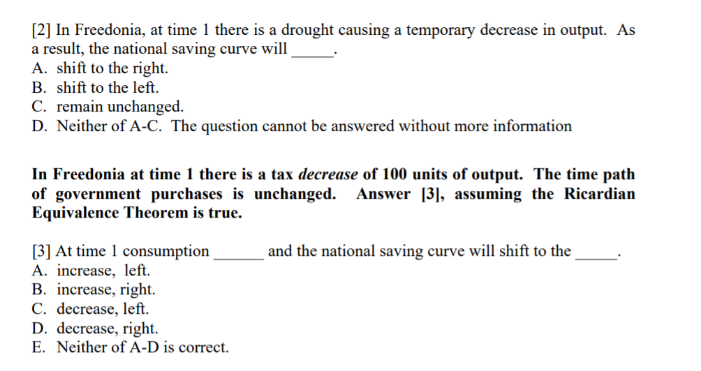 Solved Questions 1-3 deal with the long-run classical model | Chegg.com