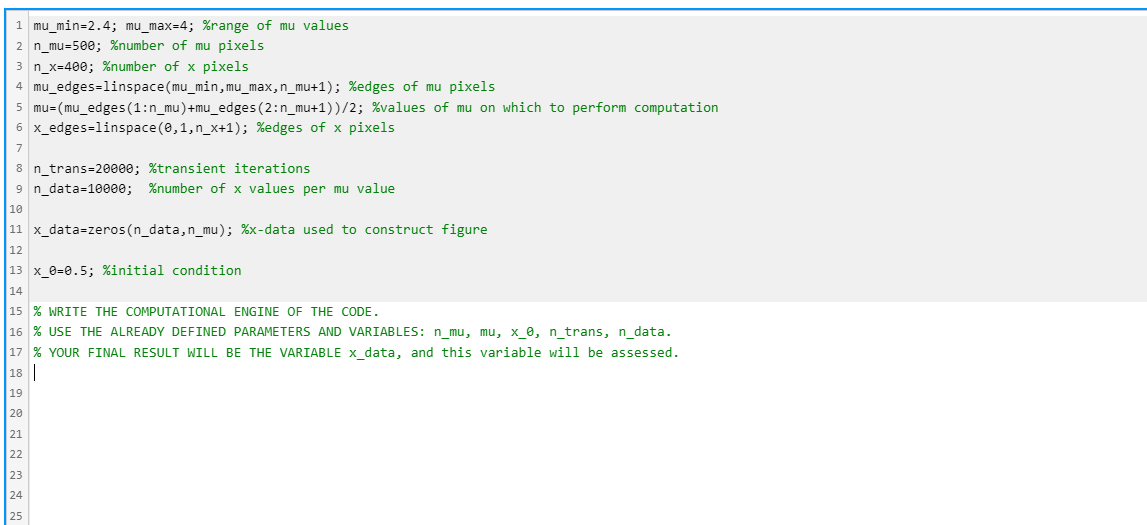 Solved Bifurcation Diagram for the Logistic Map Compute the | Chegg.com