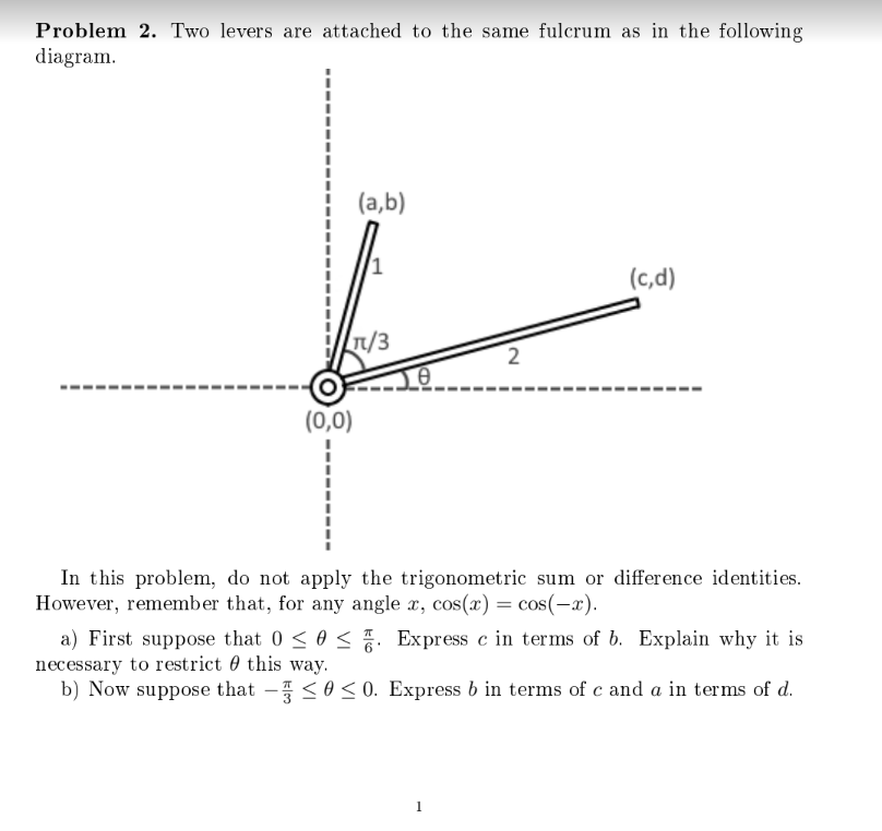 Solved Problem 2. Two levers are attached to the same | Chegg.com