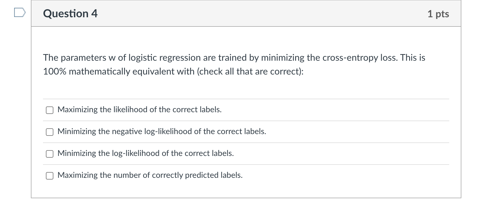 Solved When using gradient descent, we move the parameters: | Chegg.com