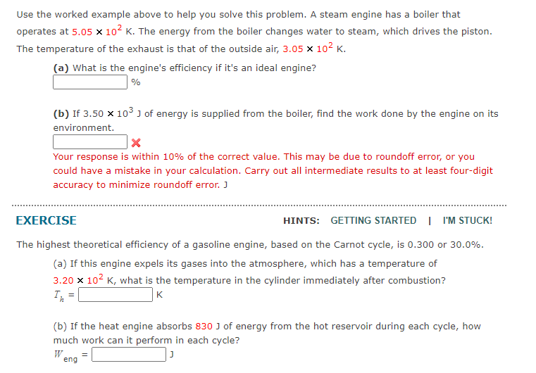 Solved GOAL Apply the equations of an ideal (Carnot) engine. | Chegg.com