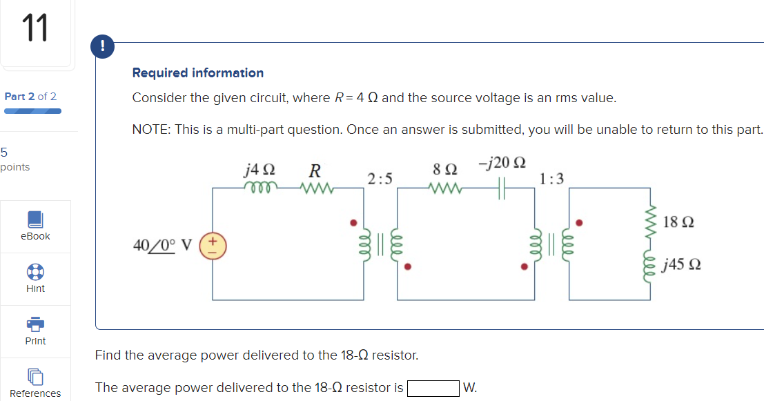 Solved Required information Consider the given circuit, | Chegg.com