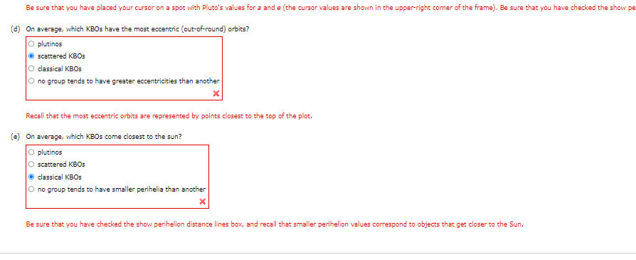 Notice that there is a cluster of KBO at around | Chegg.com