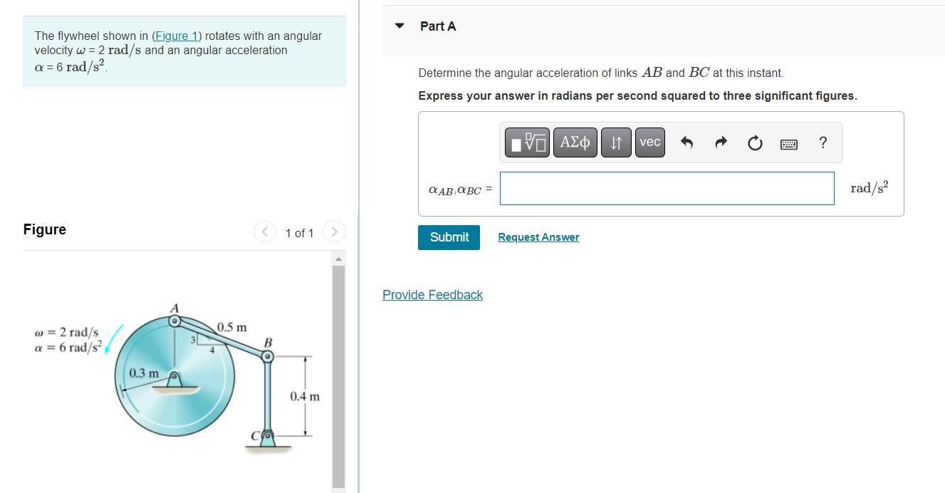 Solved The Flywheel Shown In Figure 1 Rotates With An
