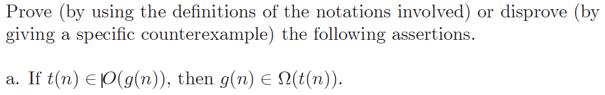 Prove (by using the definitions of the notations | Chegg.com