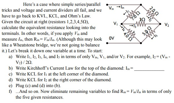 Solved Here's a case where simple series/parallel tricks and | Chegg.com