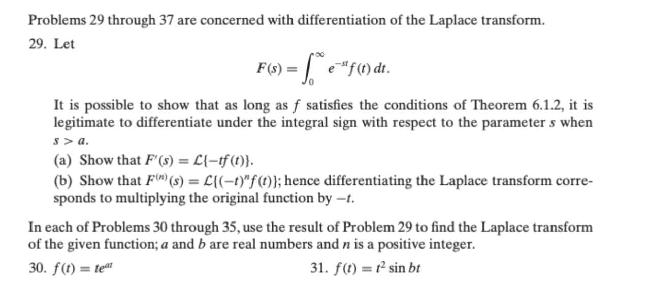Solved Problems 29 through 37 are concerned with | Chegg.com