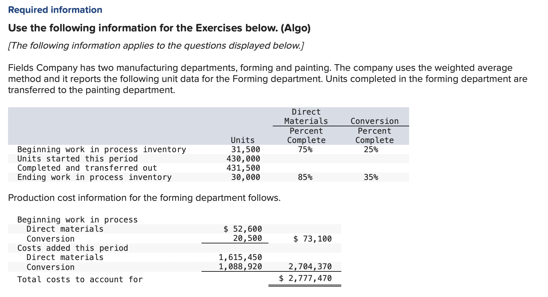 Solved Required information Use the following information | Chegg.com