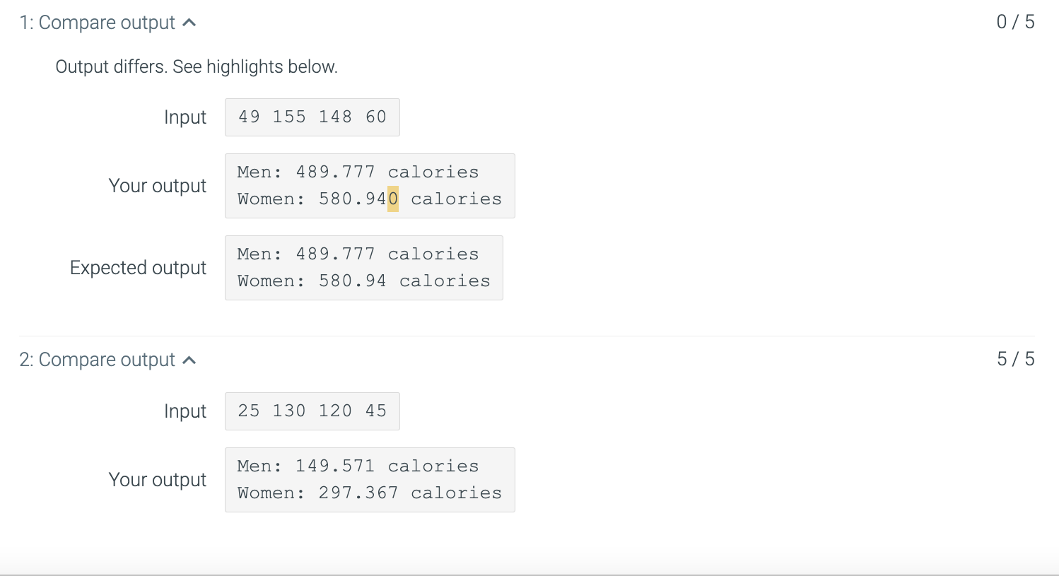 Solved The following equations estimate the calories burned | Chegg.com