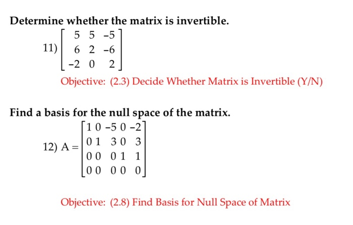 Solved Determine whether the matrix is invertible. [ 5 5 5 | Chegg.com