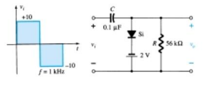 Solved Question 7/b: Draw the voltage graph Vo for the | Chegg.com