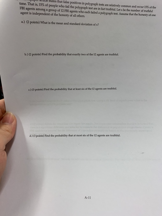 Solved paper atte states that false positives in polygraph | Chegg.com