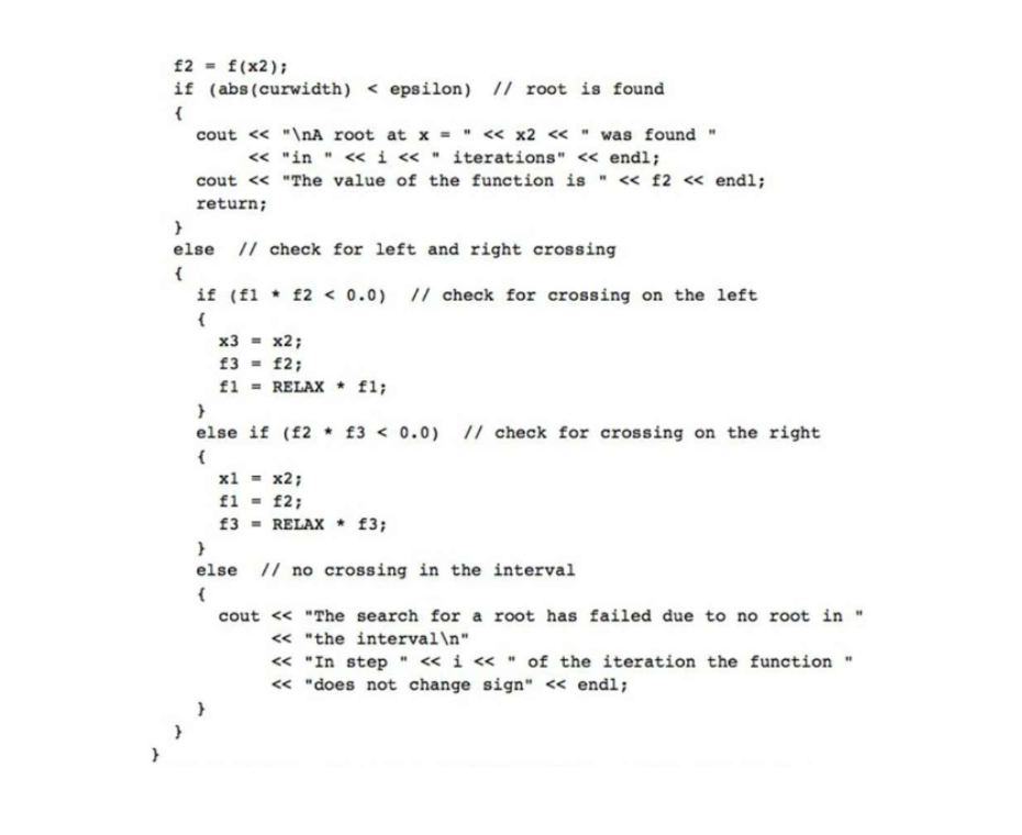 Solved a) Use Program 14.2 to find the root of the following | Chegg.com