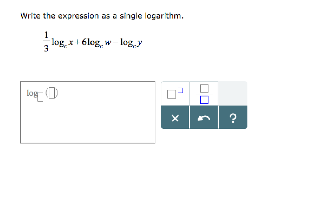 Solved single logarithm. Write the expression as a 1 - 6 | Chegg.com