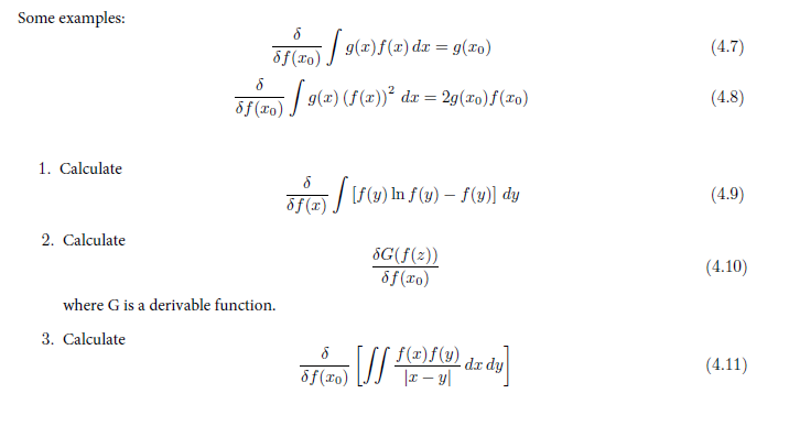 Solved IV.1. Functional derivative A functional is a | Chegg.com