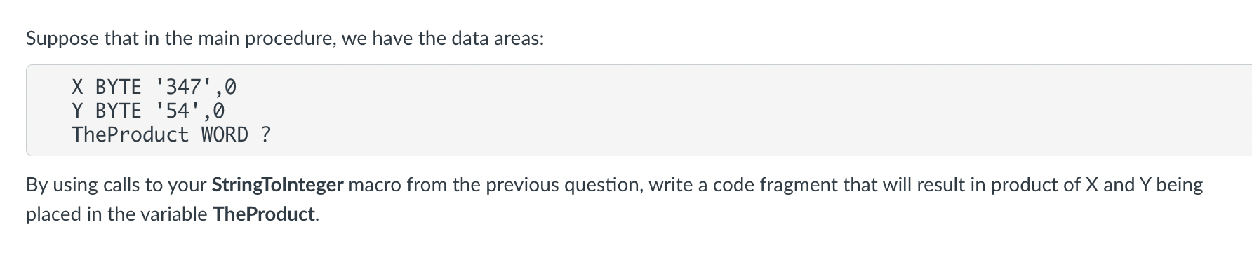 Solved Suppose that in the main procedure, we have the data | Chegg.com