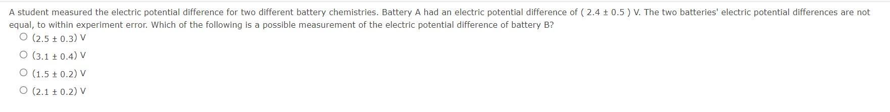 Solved equal, to within experiment error. Which of the | Chegg.com