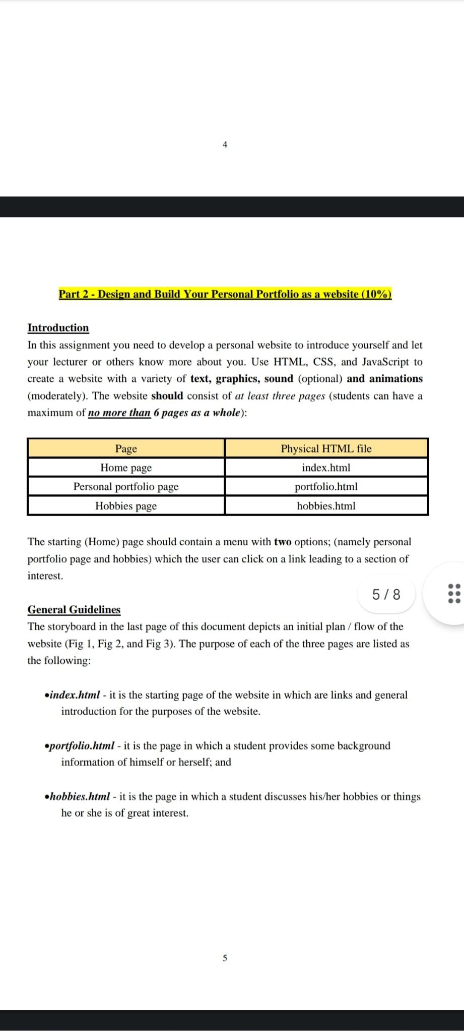 Solved Introduction In this assignment you need to develop a | Chegg.com