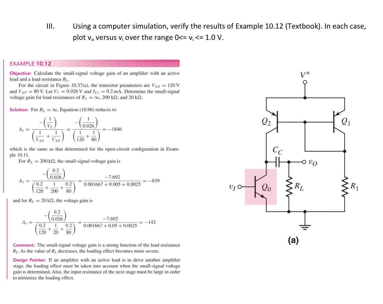 Solved III. Using a computer simulation, verify the results | Chegg.com