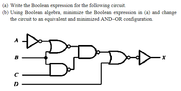Solved a) Write the Boolean expression for the following | Chegg.com