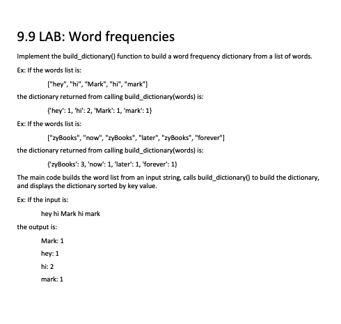 Solved 9.3.1: Iterating over a dictionary example: Gradebook | Chegg.com