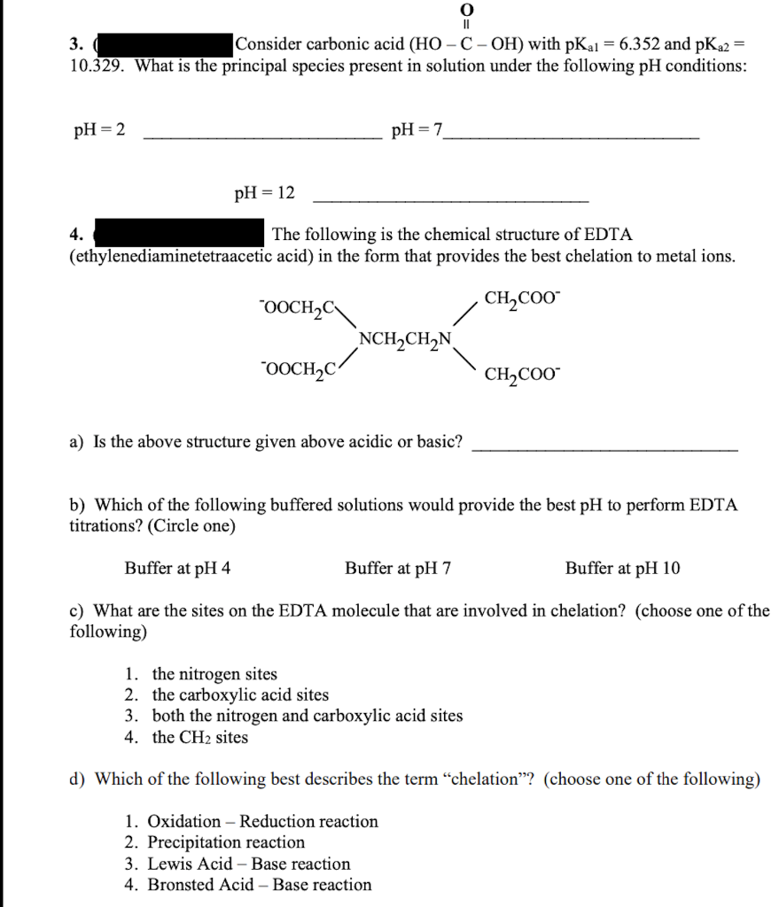 Solved Consider carbonic acid (HO – C – OH) with pKa1 = | Chegg.com