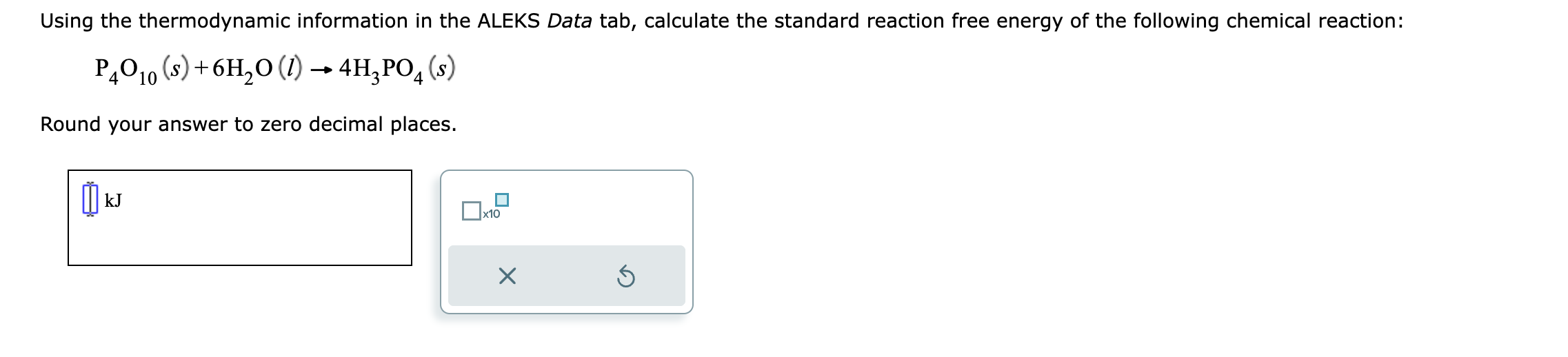 Solved Using the thermodynamic information in the ALEKS Data | Chegg.com