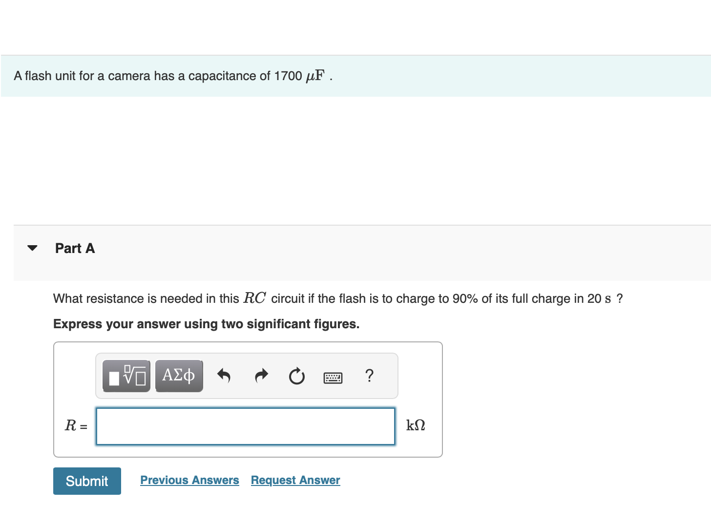 Solved A flash unit for a camera has a capacitance of | Chegg.com