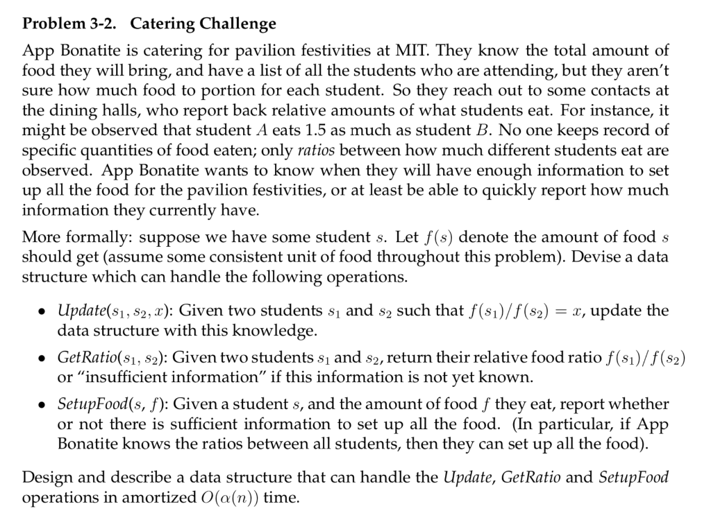 Problem 3-2. Catering Challenge App Bonatite is | Chegg.com