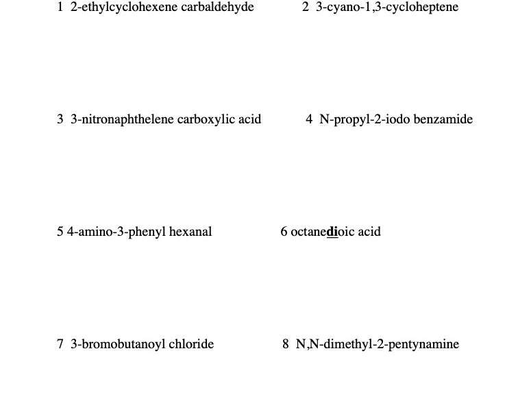 Solved 1 2-ethylcyclohexene carbaldehyde 2 | Chegg.com