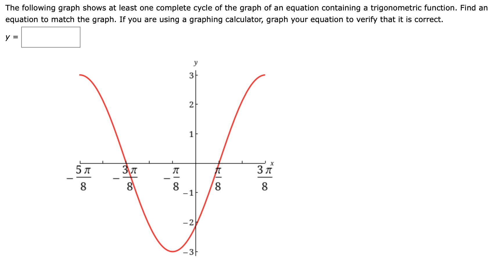 Solved The following graph shows at least one complete cycle | Chegg.com