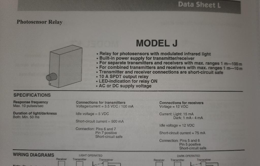 Section 24-4: Photoelectric Sensor Applications | Chegg.com