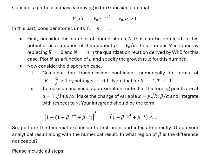 Solved Consider a particle of ﻿mass m ﻿moving in ﻿the | Chegg.com