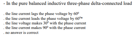 Solved - In the pure balanced inductive three-phase | Chegg.com