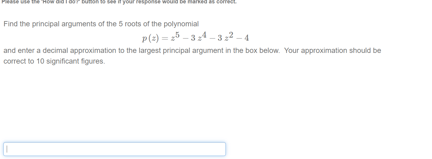 Solved Find the principal arguments of the 5 roots of the | Chegg.com