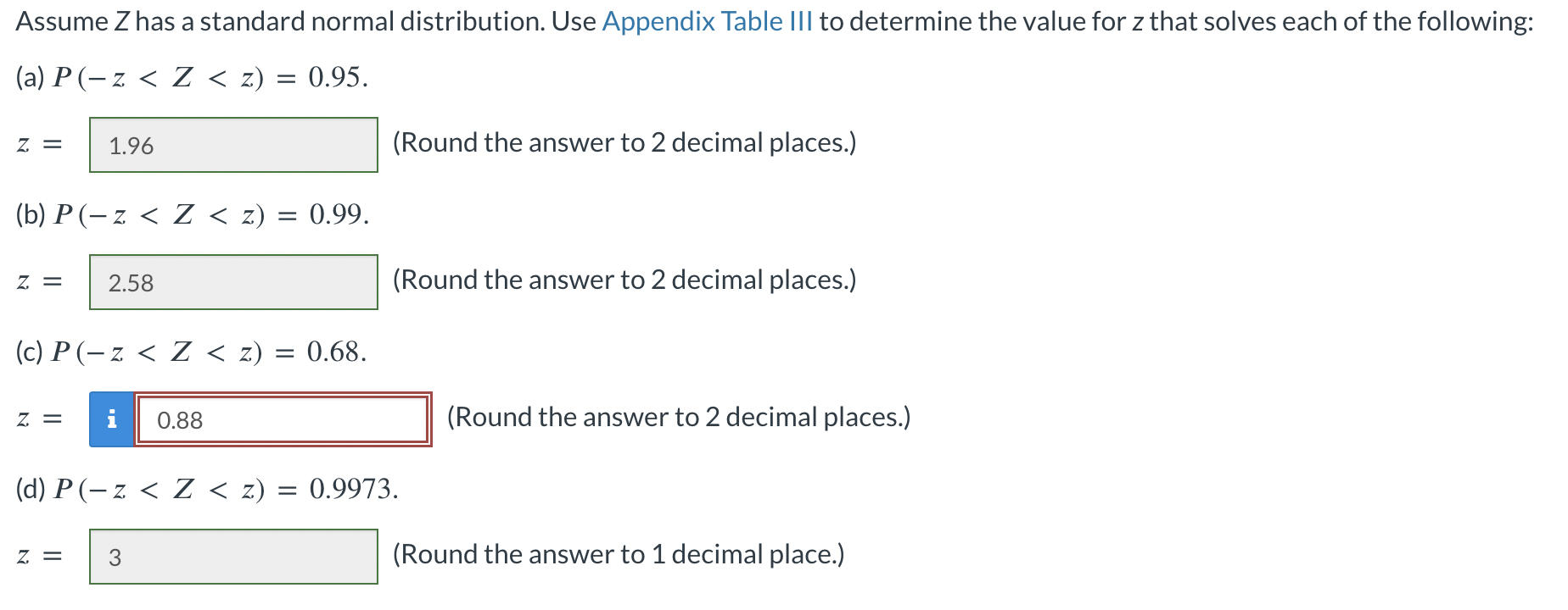 Solved Assume Z ﻿has a standard normal distribution. Use | Chegg.com