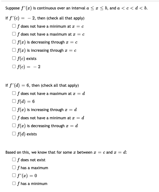 Solved Suppose f′(x) is continuous over an interval a≤x≤b, | Chegg.com