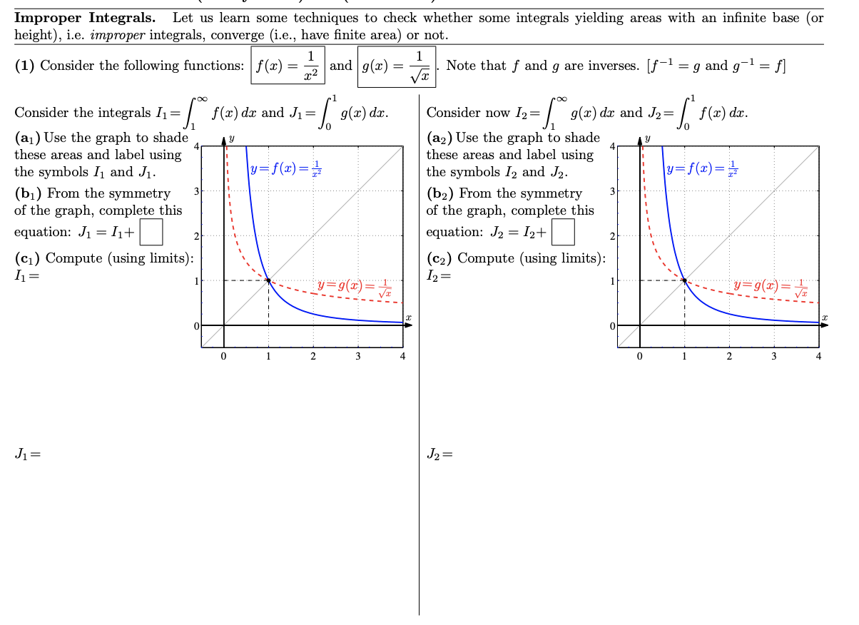 Solved Improper Integrals. Let us learn some techniques to | Chegg.com