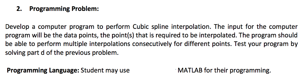 Solved 2 Programming Problem Develop A Computer Program To 5667