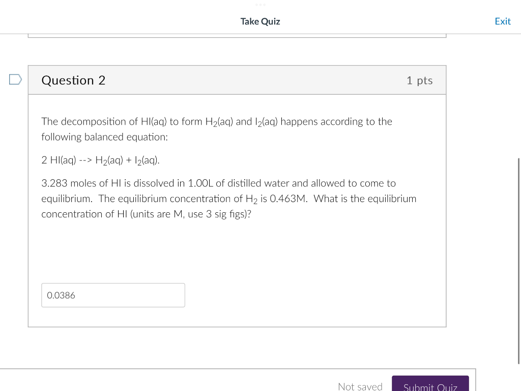 Solved The decomposition of HI(aq) to form H2(aq) and I2(aq) | Chegg.com
