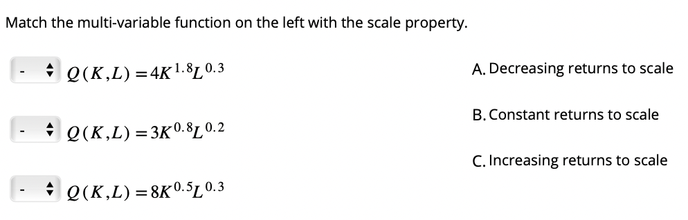 Solved Match The Multi Variable Function On The Left With 5066