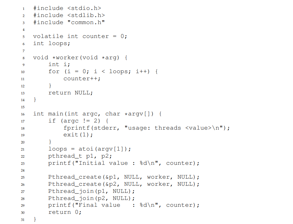 Solved #include #include #include "common.h" volatile int | Chegg.com