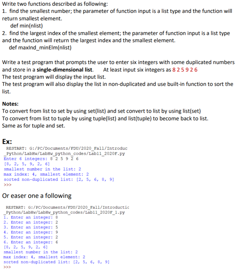 Solved Write two functions described as following: 1. find | Chegg.com