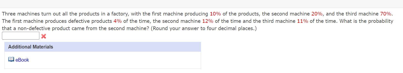 Solved Three machines turn out all the products in a | Chegg.com