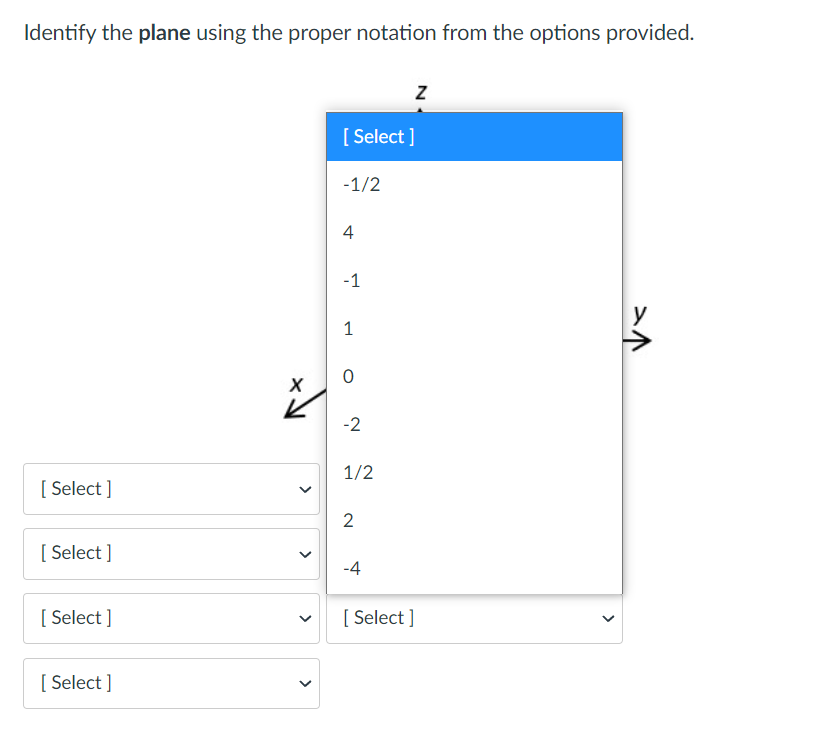 Solved Identify the plane using the proper notation from the | Chegg.com