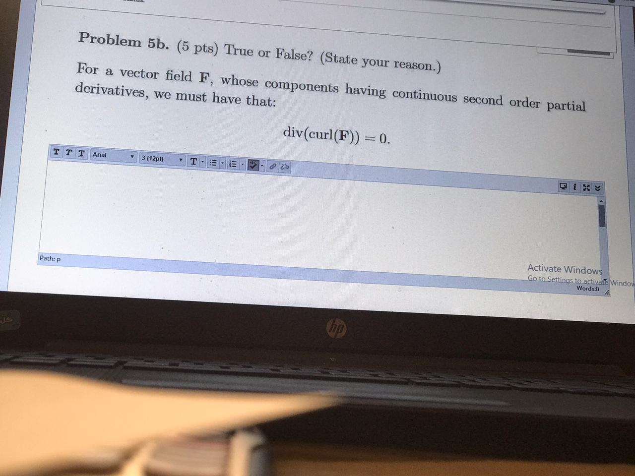 Solved Problem 5b. (5 pts) True or False? (State your | Chegg.com