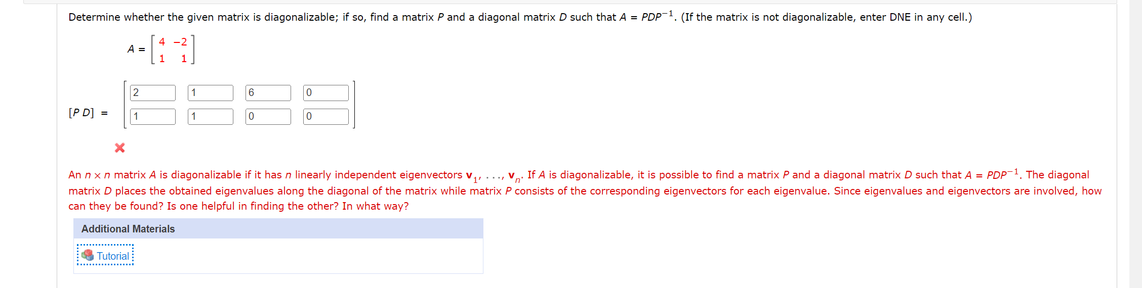 Solved Determine whether the given matrix is diagonalizable; | Chegg.com