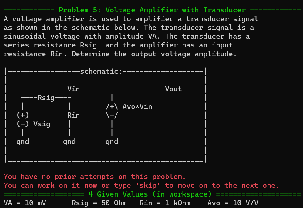 Solved Problem 5: Voltage Amplifier with Transducer | Chegg.com