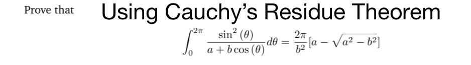 Solved Using Cauchy's Residue Theorem | Chegg.com